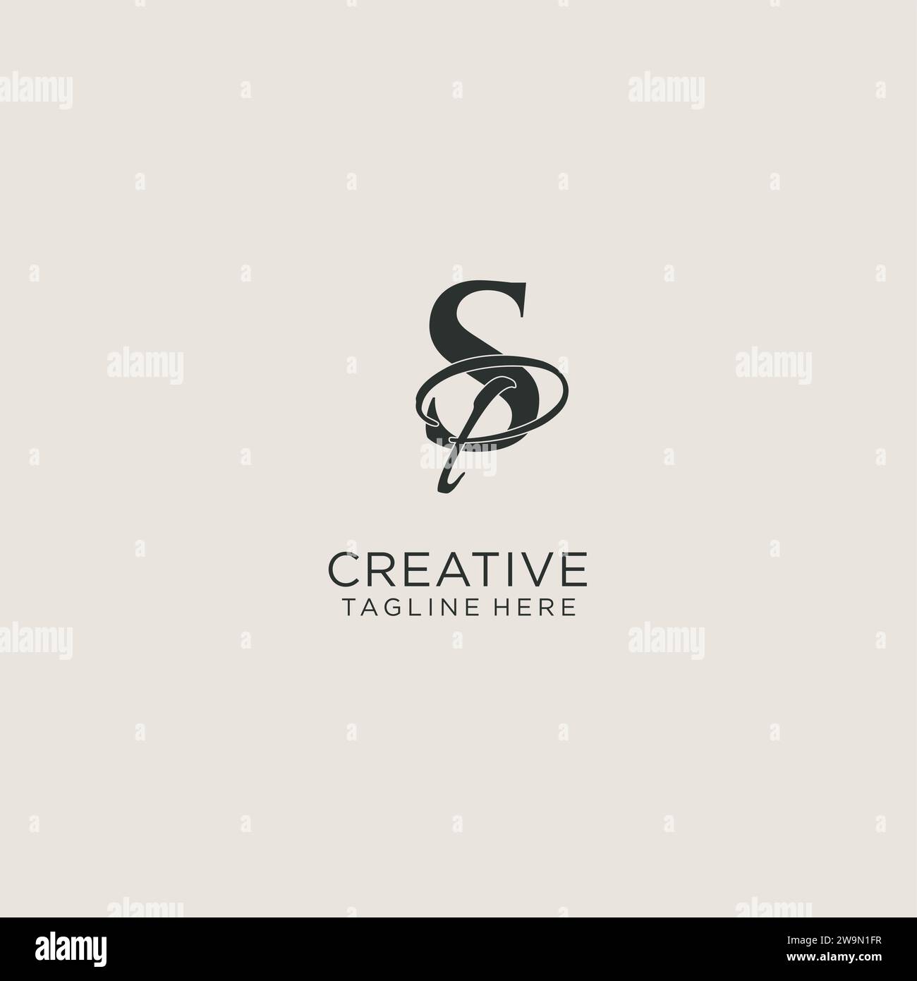 Initials SP letter monogram with elegant luxury style. Corporate ...