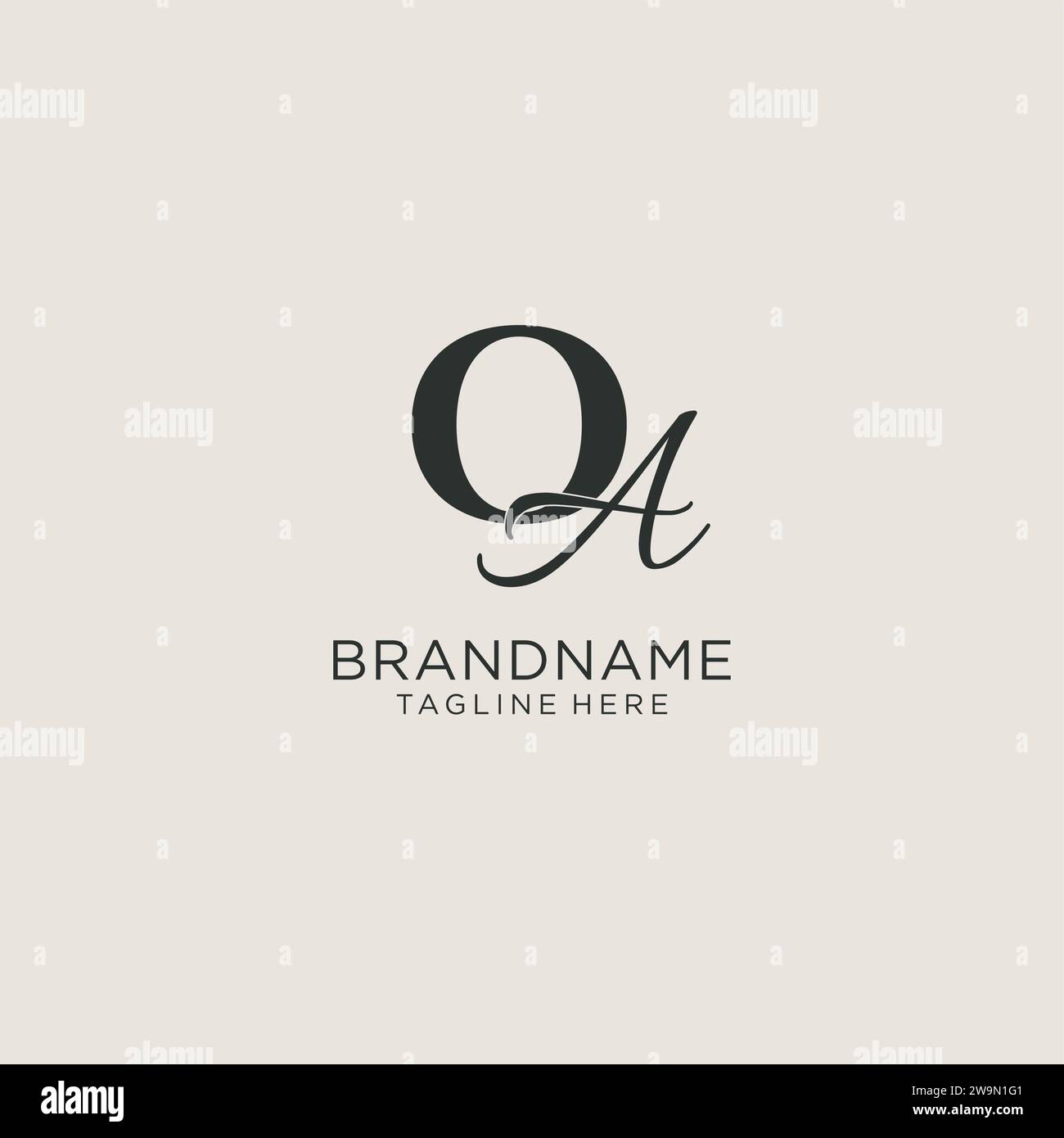 Initials OA letter monogram with elegant luxury style. Corporate ...