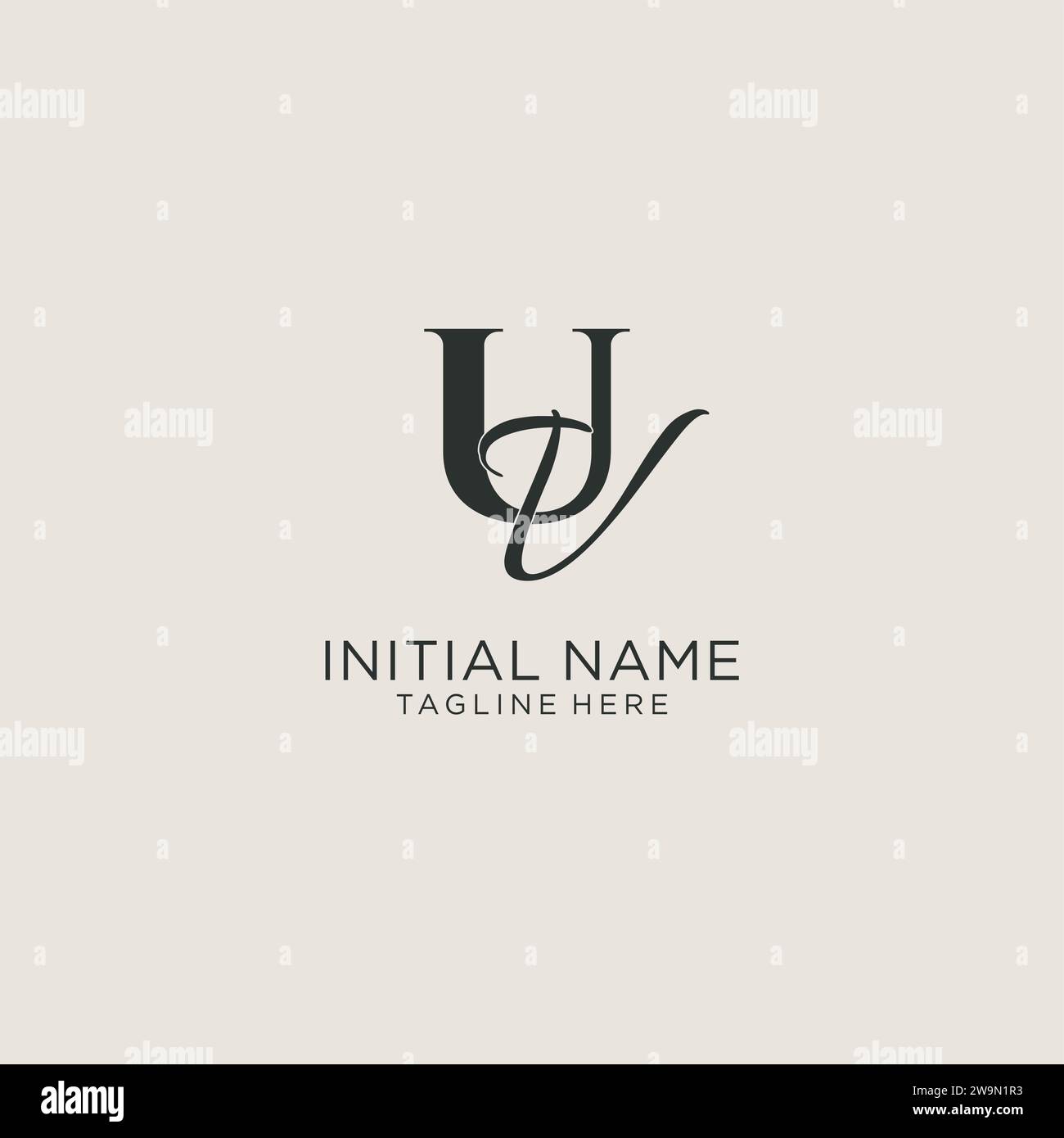 Uv initials logo hi-res stock photography and images - Alamy