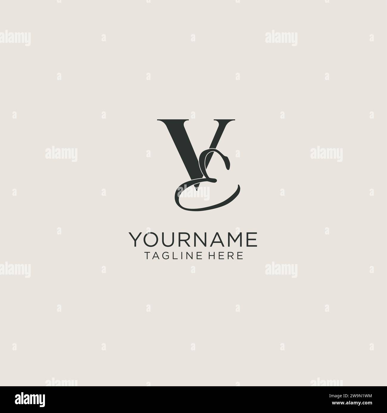 Initials VE letter monogram with elegant luxury style. Corporate ...
