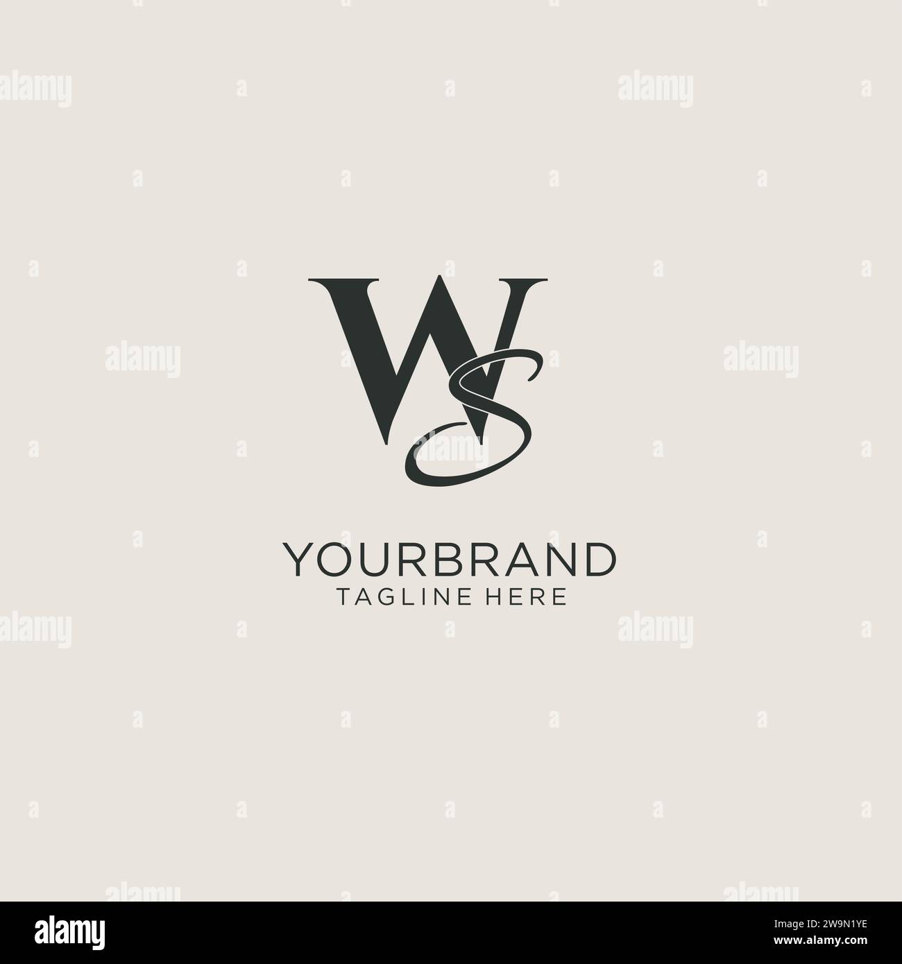 Letter ws logo hi-res stock photography and images - Alamy