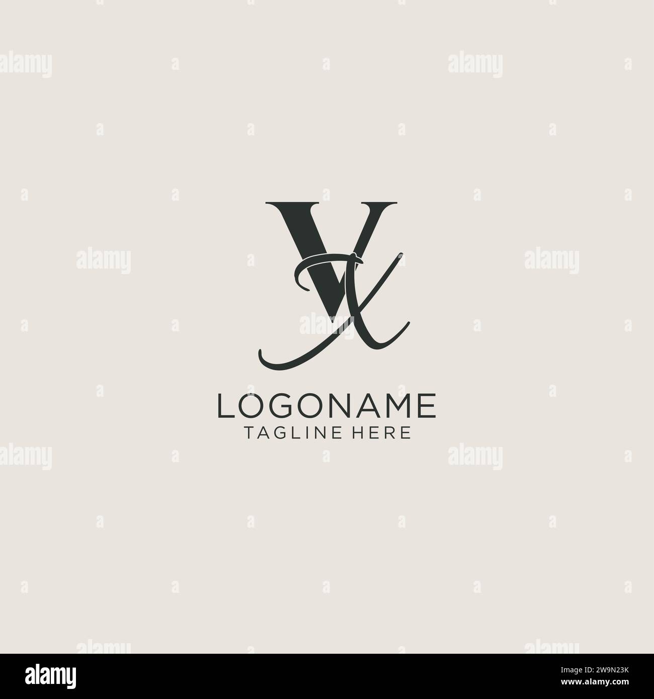 Initials VX letter monogram with elegant luxury style. Corporate ...
