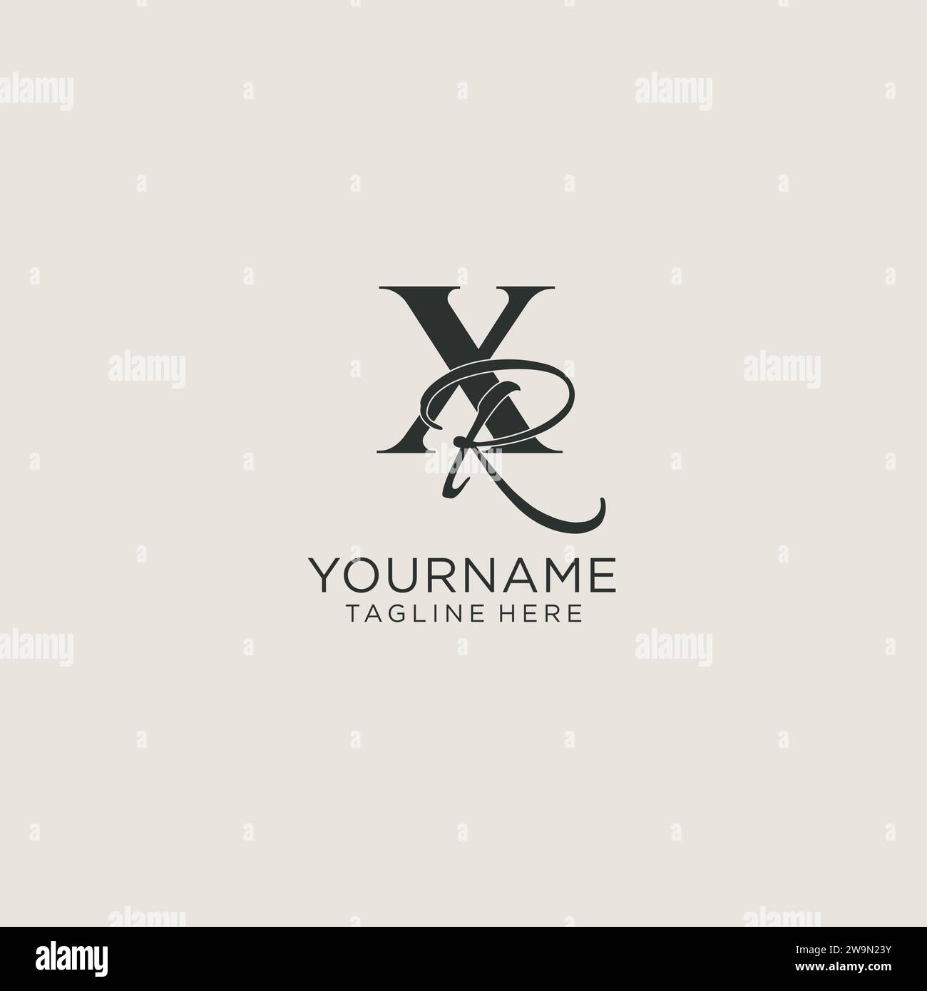 Initials XR letter monogram with elegant luxury style. Corporate ...