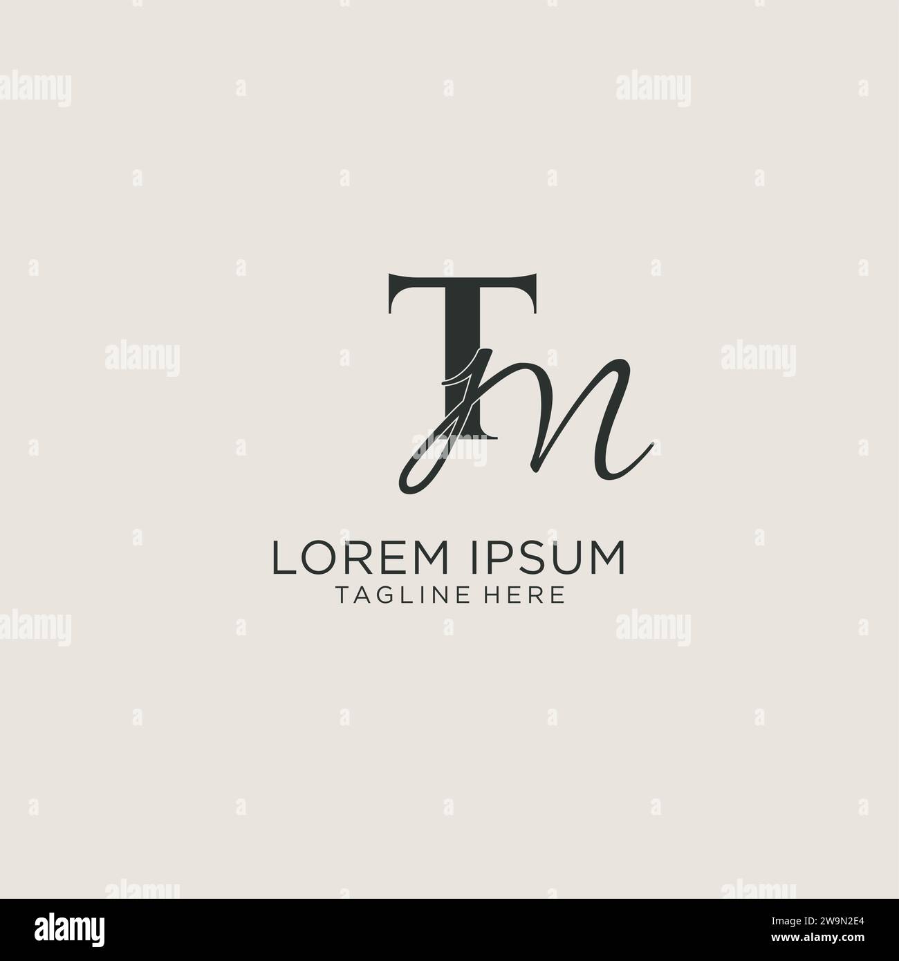 Initials TM letter monogram with elegant luxury style. Corporate ...
