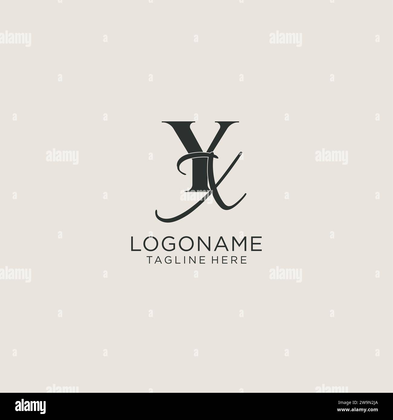 Initials YX letter monogram with elegant luxury style. Corporate identity and personal logo ...