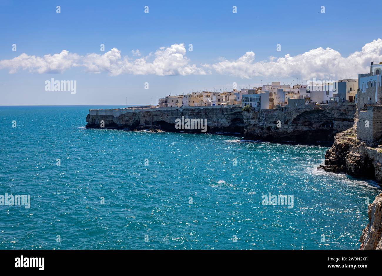 View of Polignano a Mare, province of Bari, Puglia, Italy Stock Photo ...
