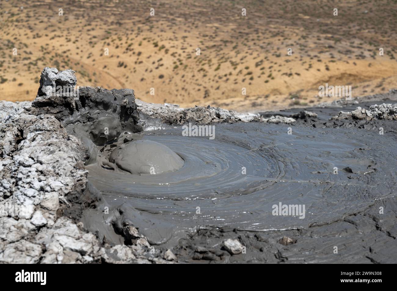 Mud volcano erupting mud hi-res stock photography and images - Alamy