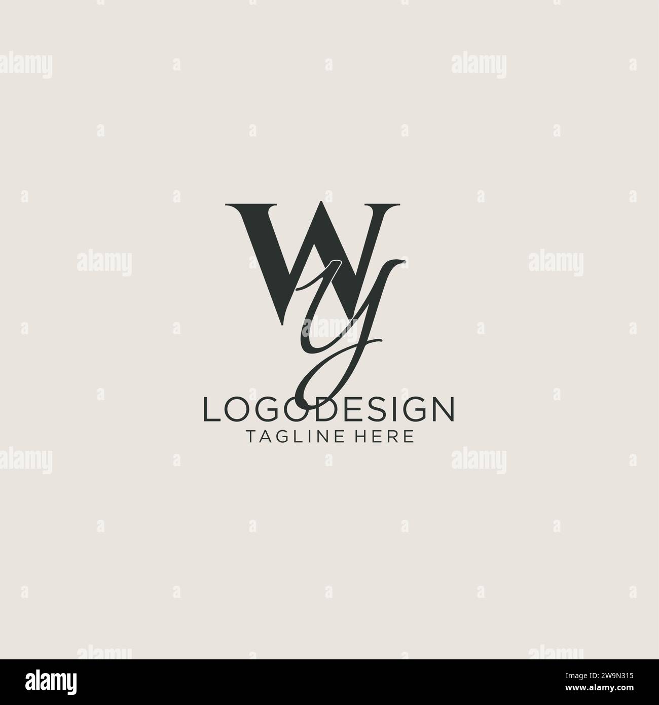 Initials WY letter monogram with elegant luxury style. Corporate ...