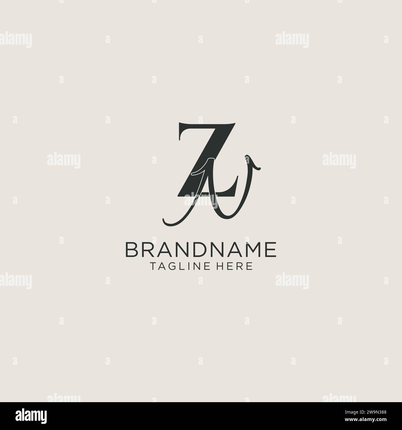 Letter zn logo hi-res stock photography and images - Alamy