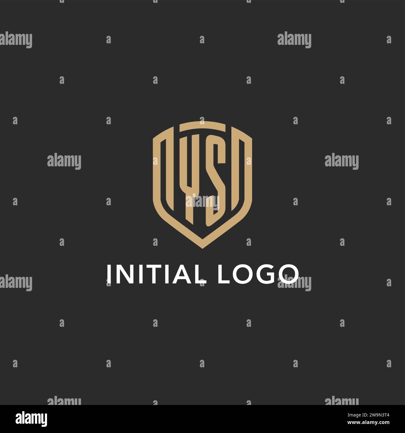 Luxury YS logo monogram shield shape monoline style with gold color and ... Luxury YS logo monogram shield shape monoline style with gold color and ...