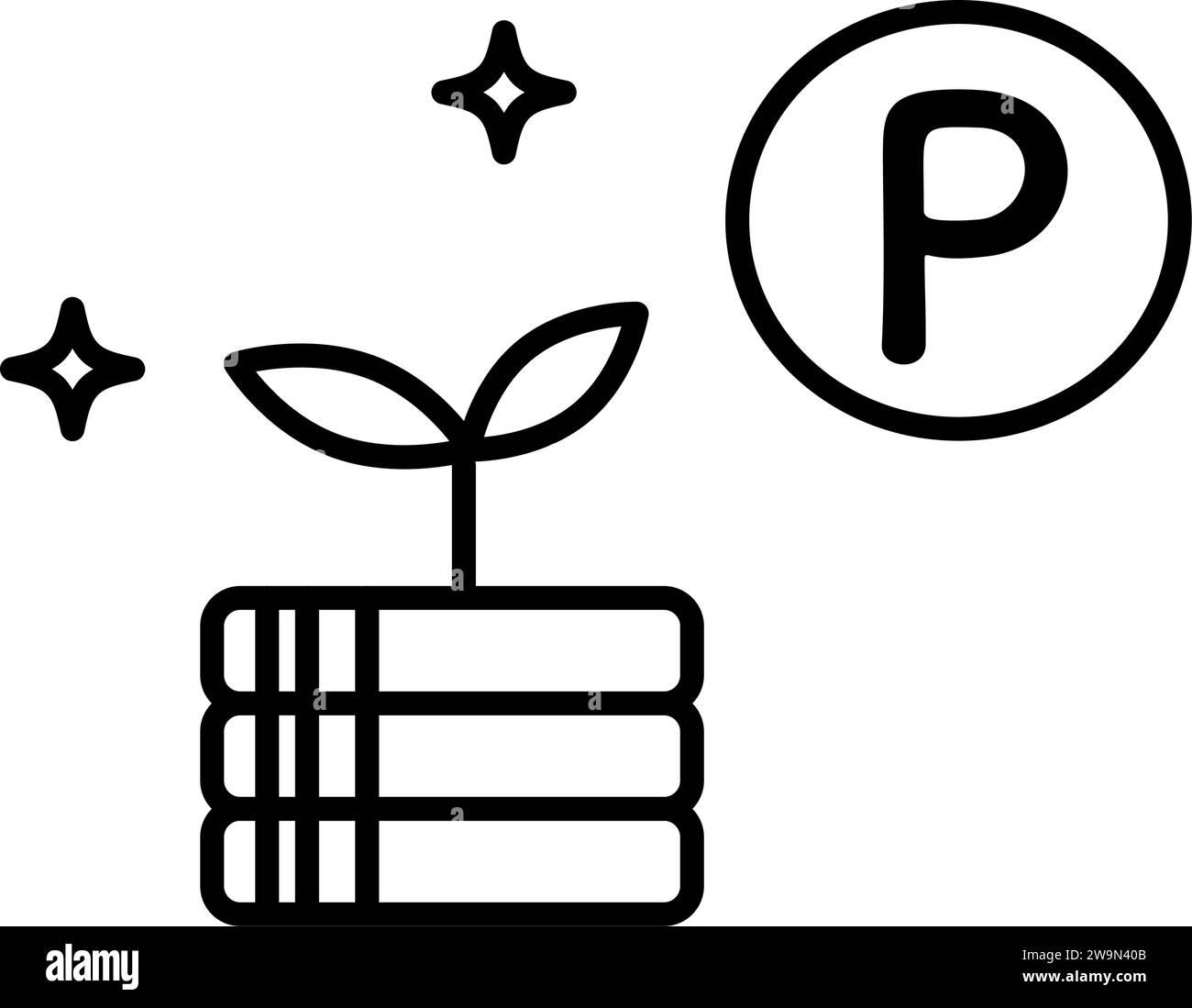 Icon for operating points in rewards points, simple line drawing ...