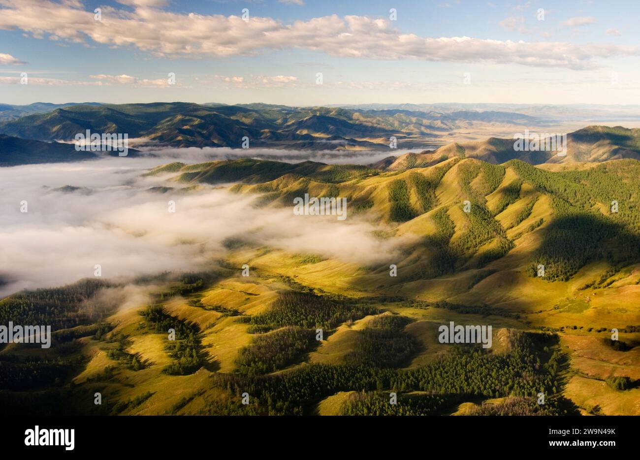 Aerial Selenge River drainage, Mongolia Stock Photo - Alamy