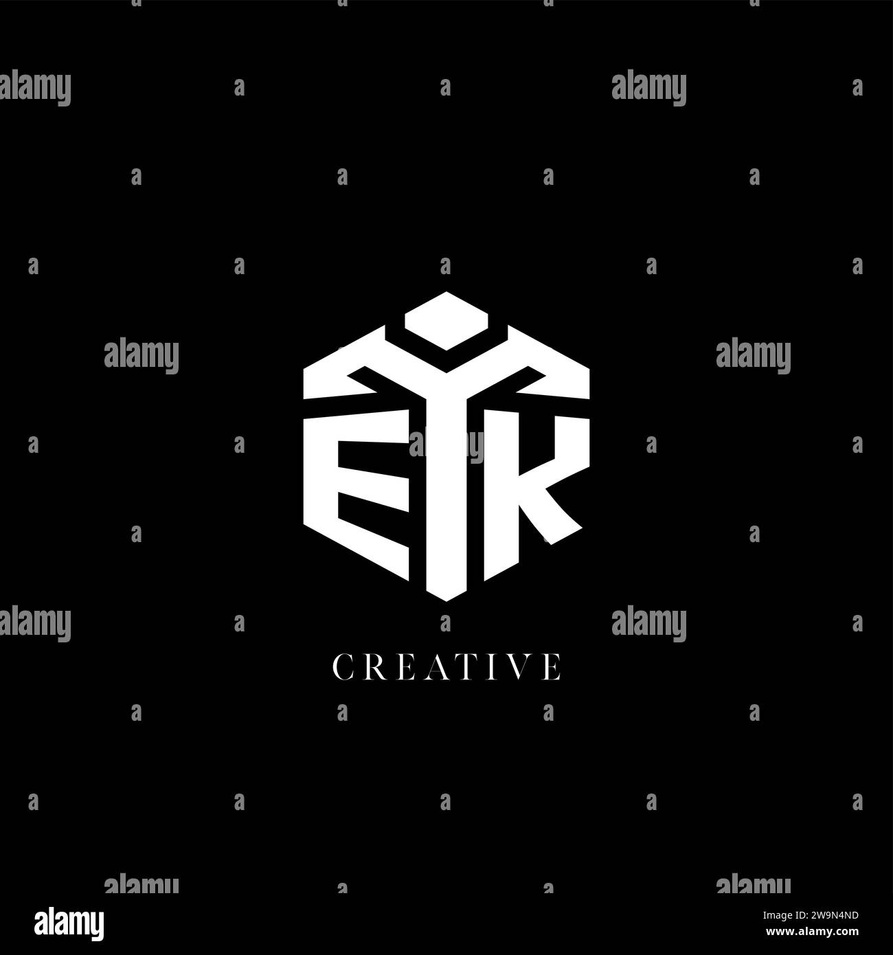 Initial EK logo hexagon shape geometric style vector graphic Stock Vector Image & Art - Alamy