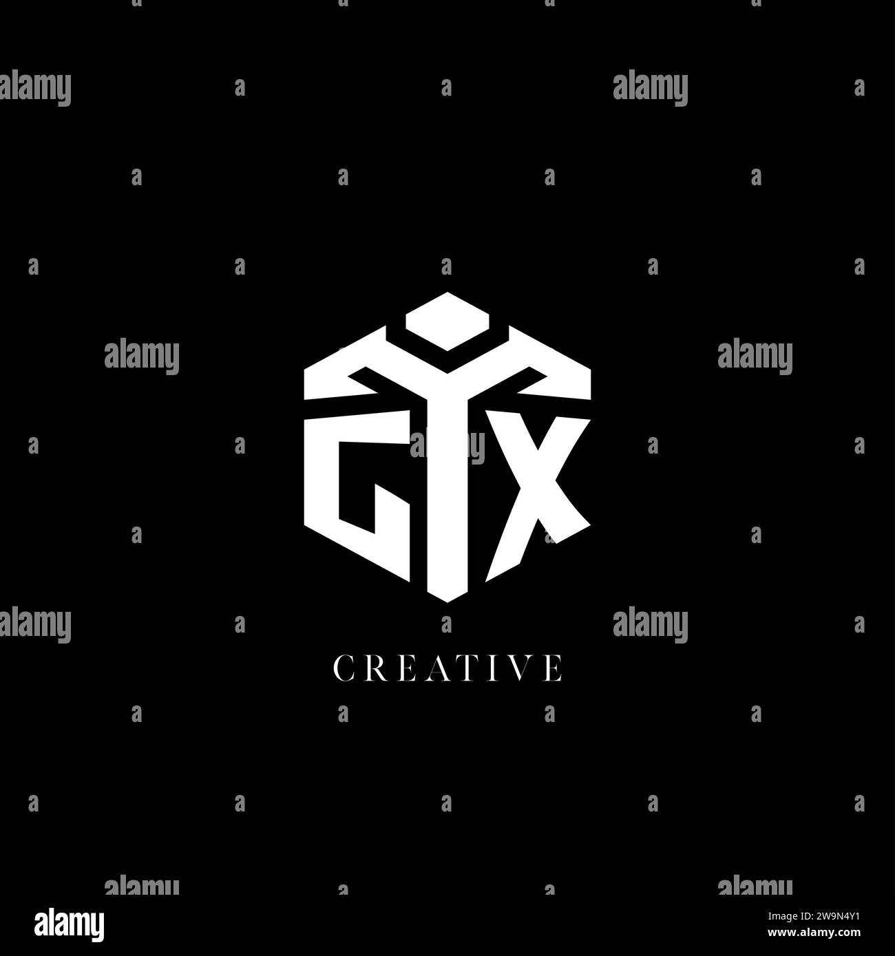 Initial gx logo Black and White Stock Photos & Images - Alamy