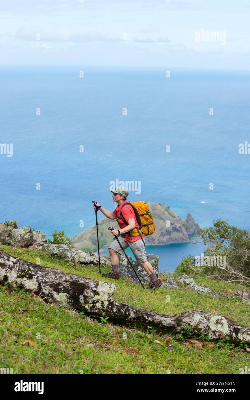 A woman hikes through the French Quarter on Segment 1 of the ...