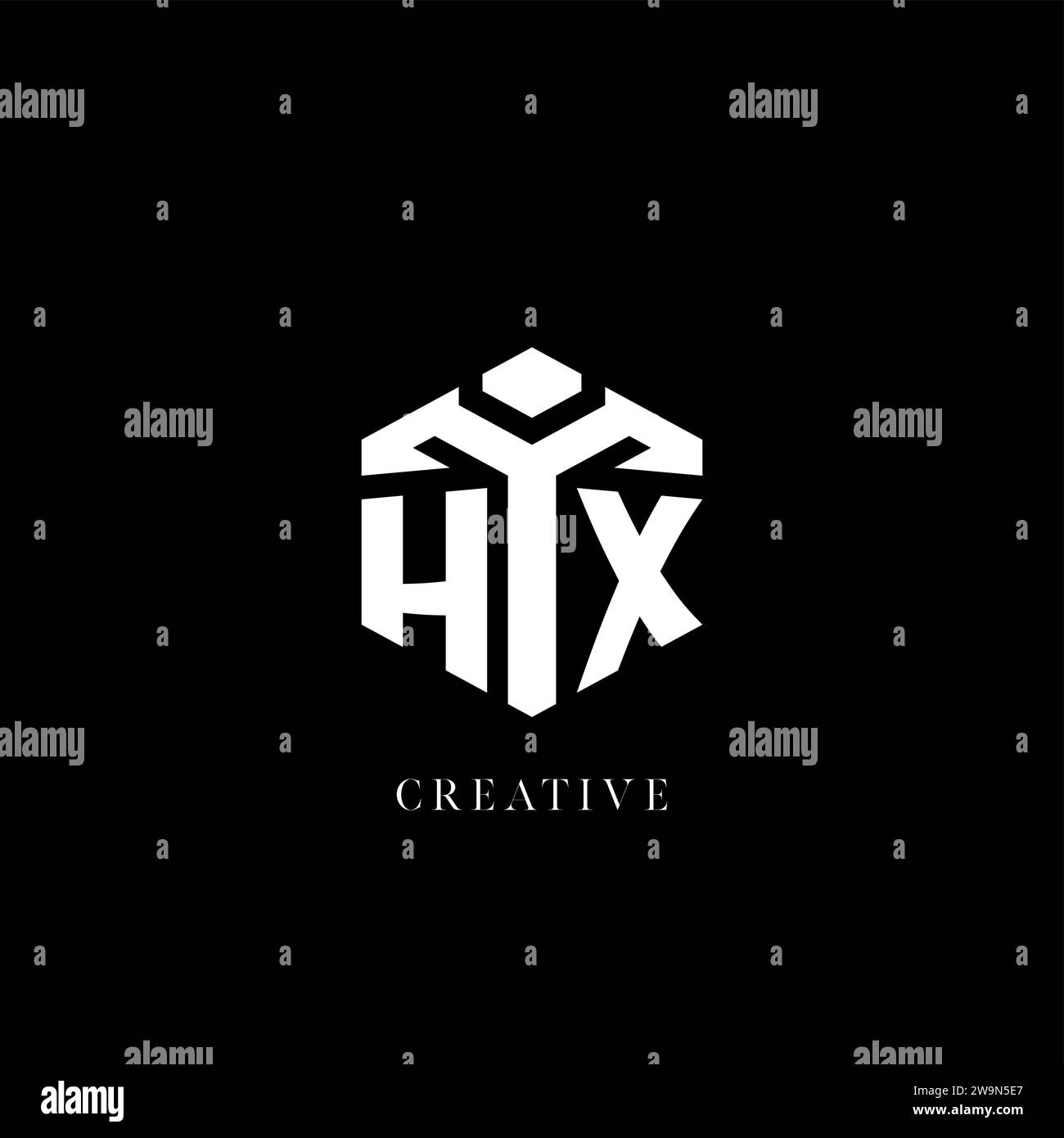 Initial HX logo hexagon shape geometric style vector graphic Stock Vector Image & Art - Alamy