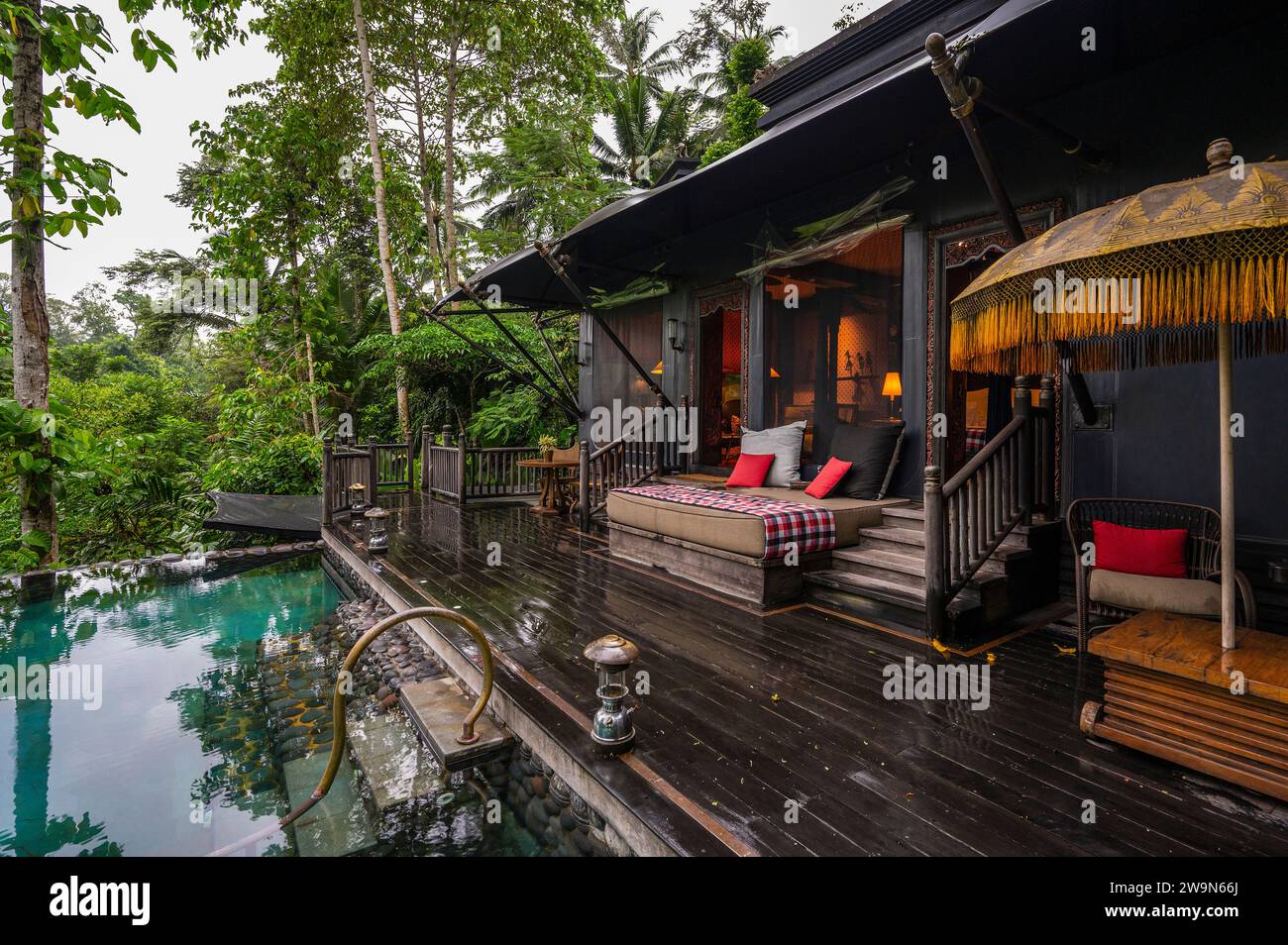 villa at luxury rainforest resort in Bali Stock Photo - Alamy
