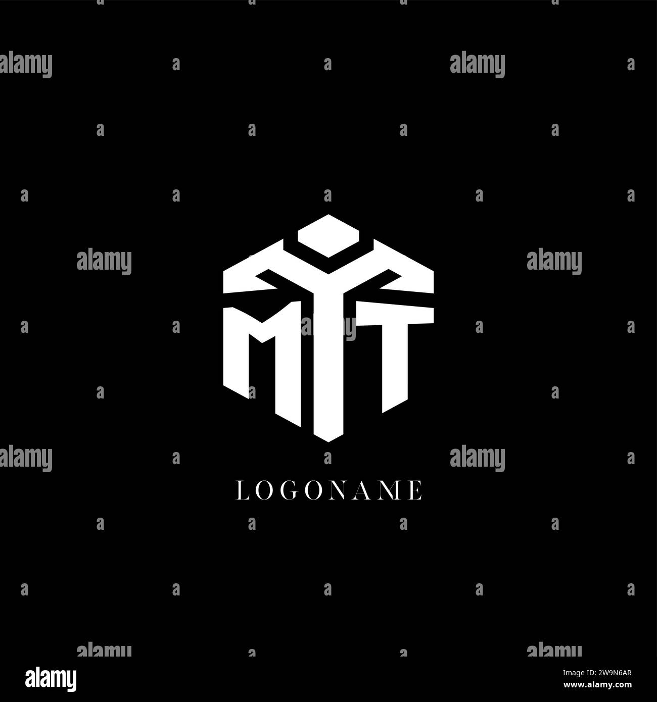 Initial MT logo hexagon shape geometric style vector graphic Stock Vector Image & Art - Alamy