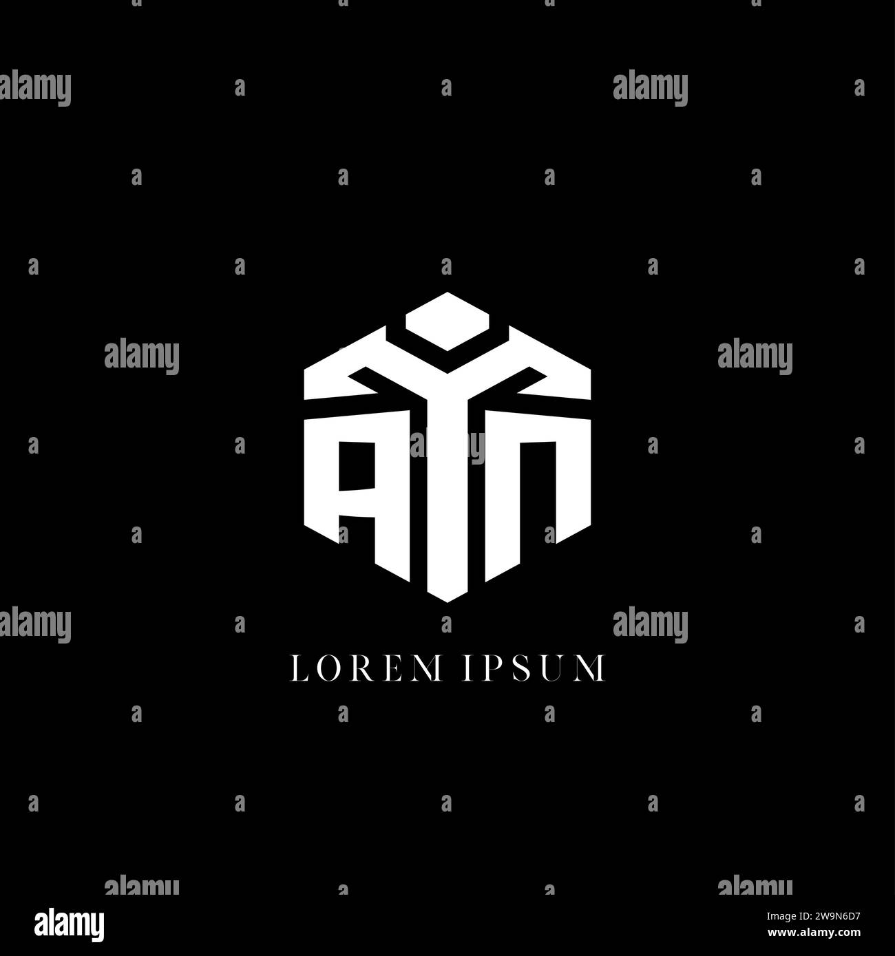 Geometric initials logo Black and White Stock Photos & Images - Alamy