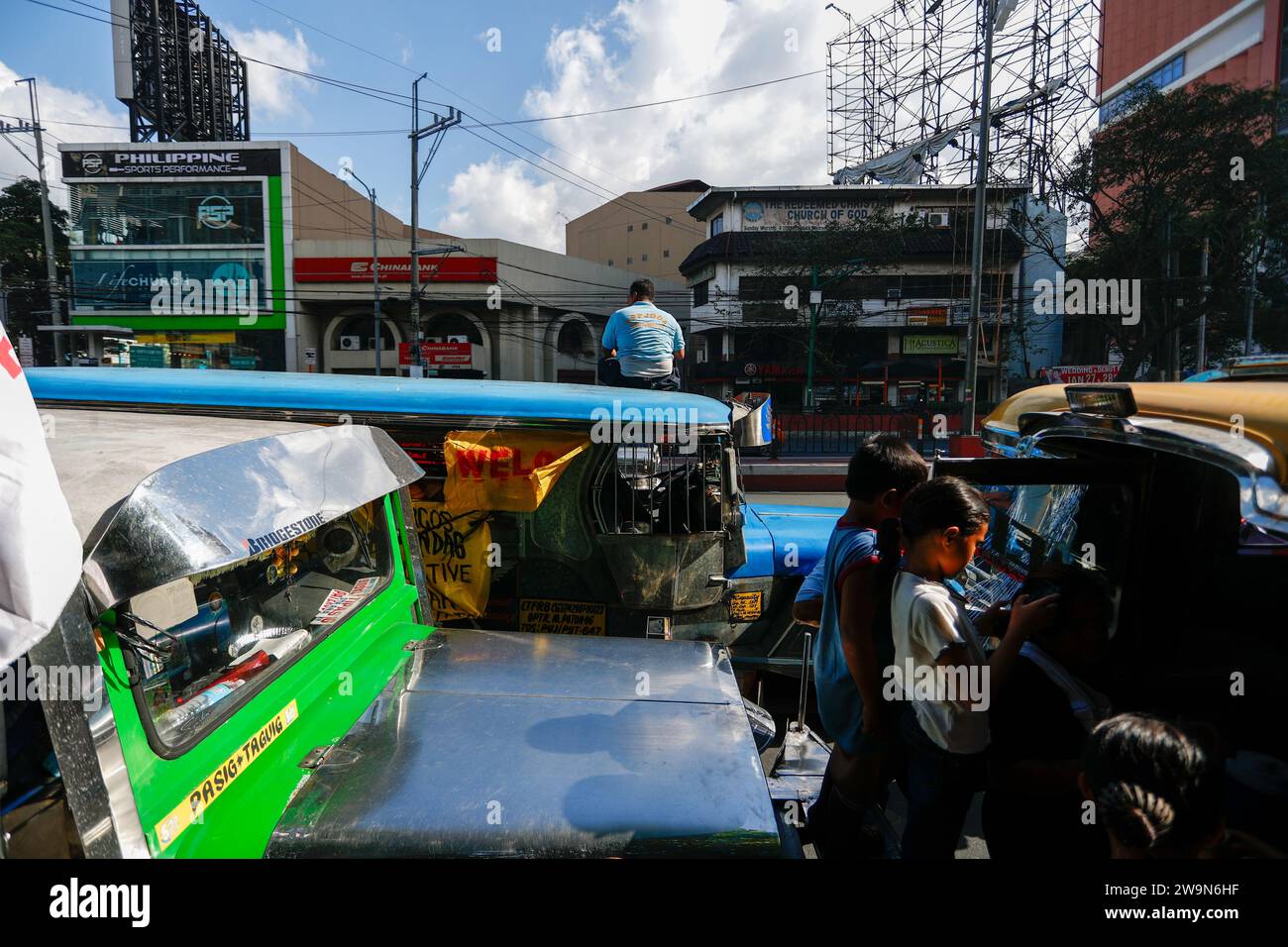 Manila, Metro Manila, The Philippines. 29th Dec, 2023. Jeepney drivers ...