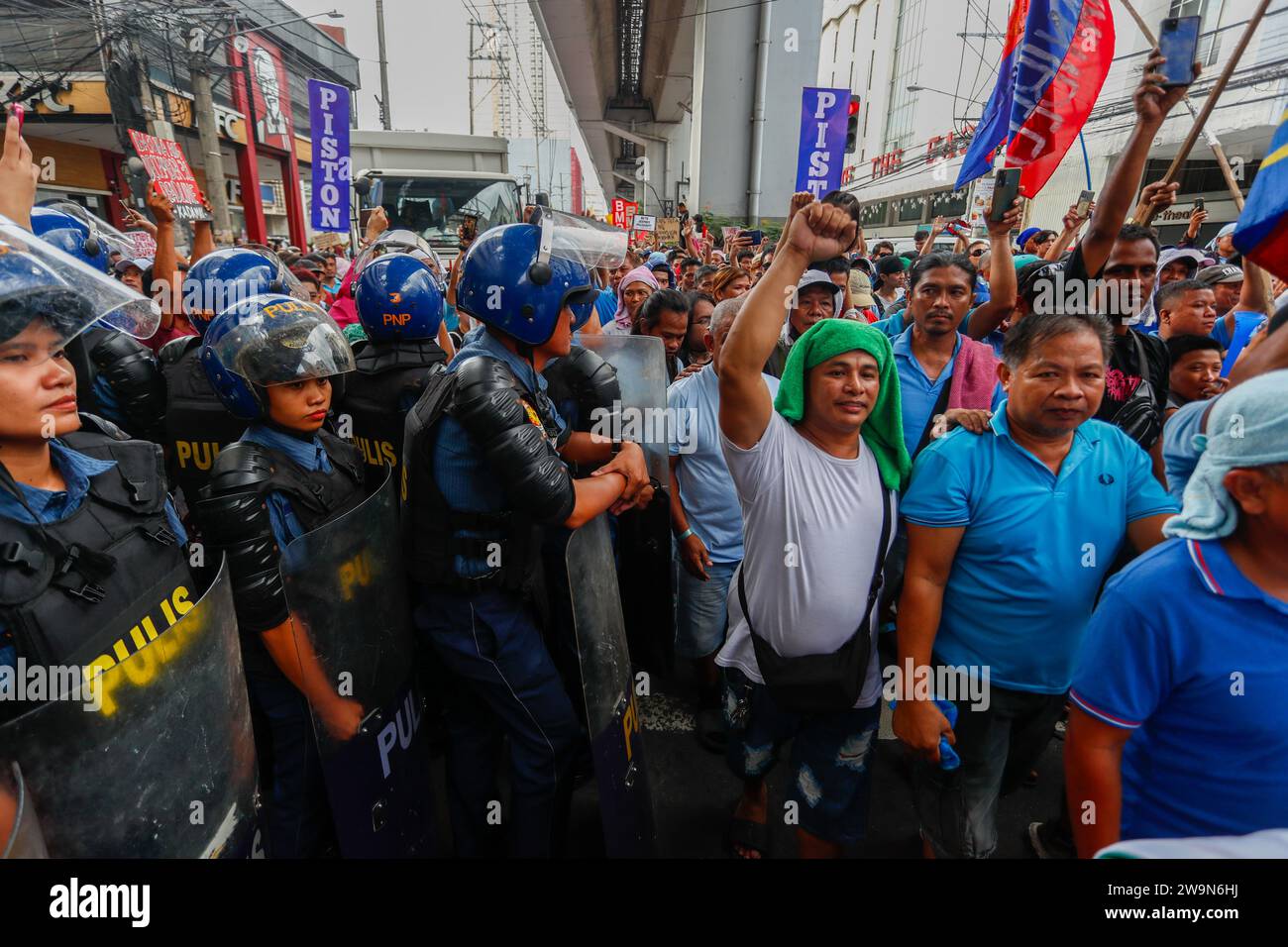 Manila, Metro Manila, The Philippines. 29th Dec, 2023. Potesters and ...