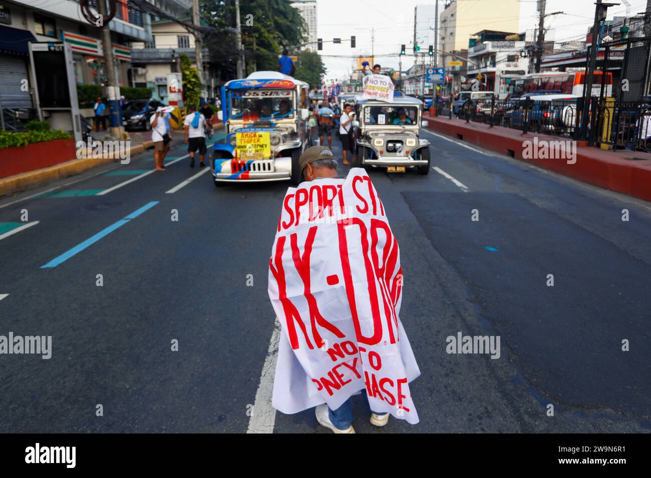 Manila, Metro Manila, The Philippines. 29th Dec, 2023. A protester with ...