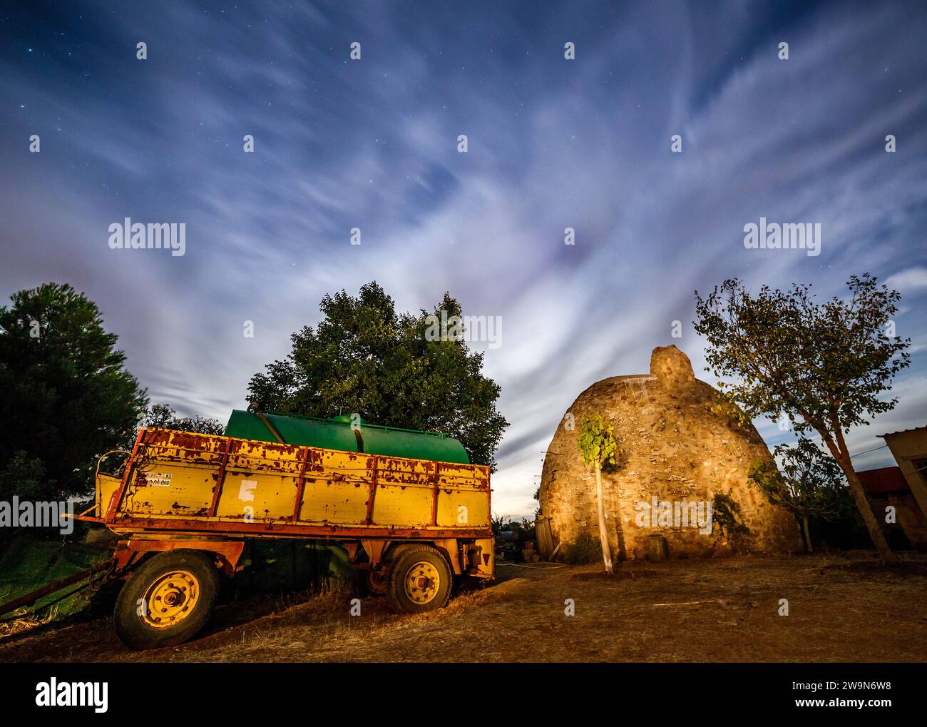 Bombo at night in Carrizosa Stock Photo - Alamy