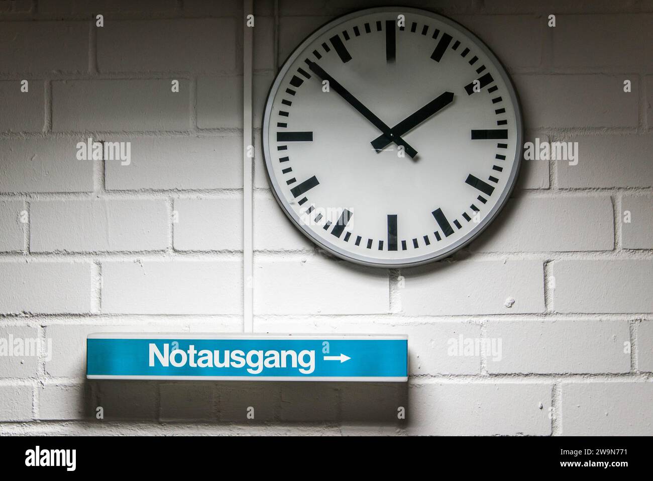 German Sign Notausgang meaning Emergency exit light sign Stock Photo ...