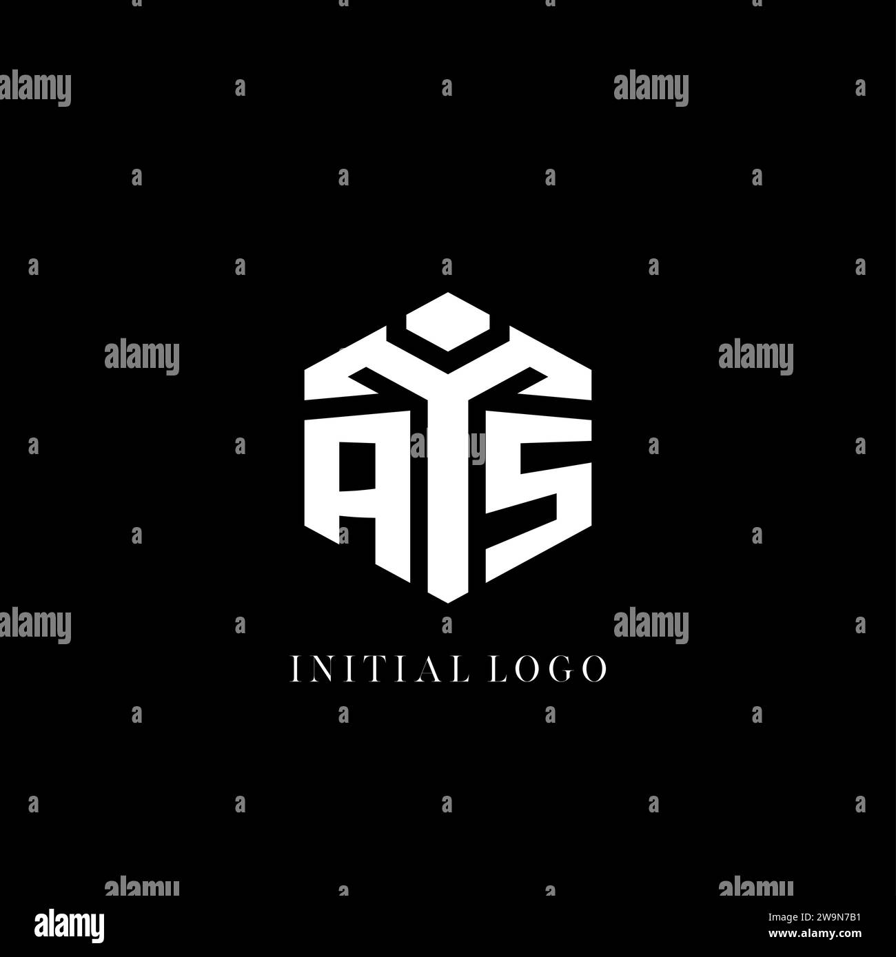 Geometric initials logo Black and White Stock Photos & Images - Alamy