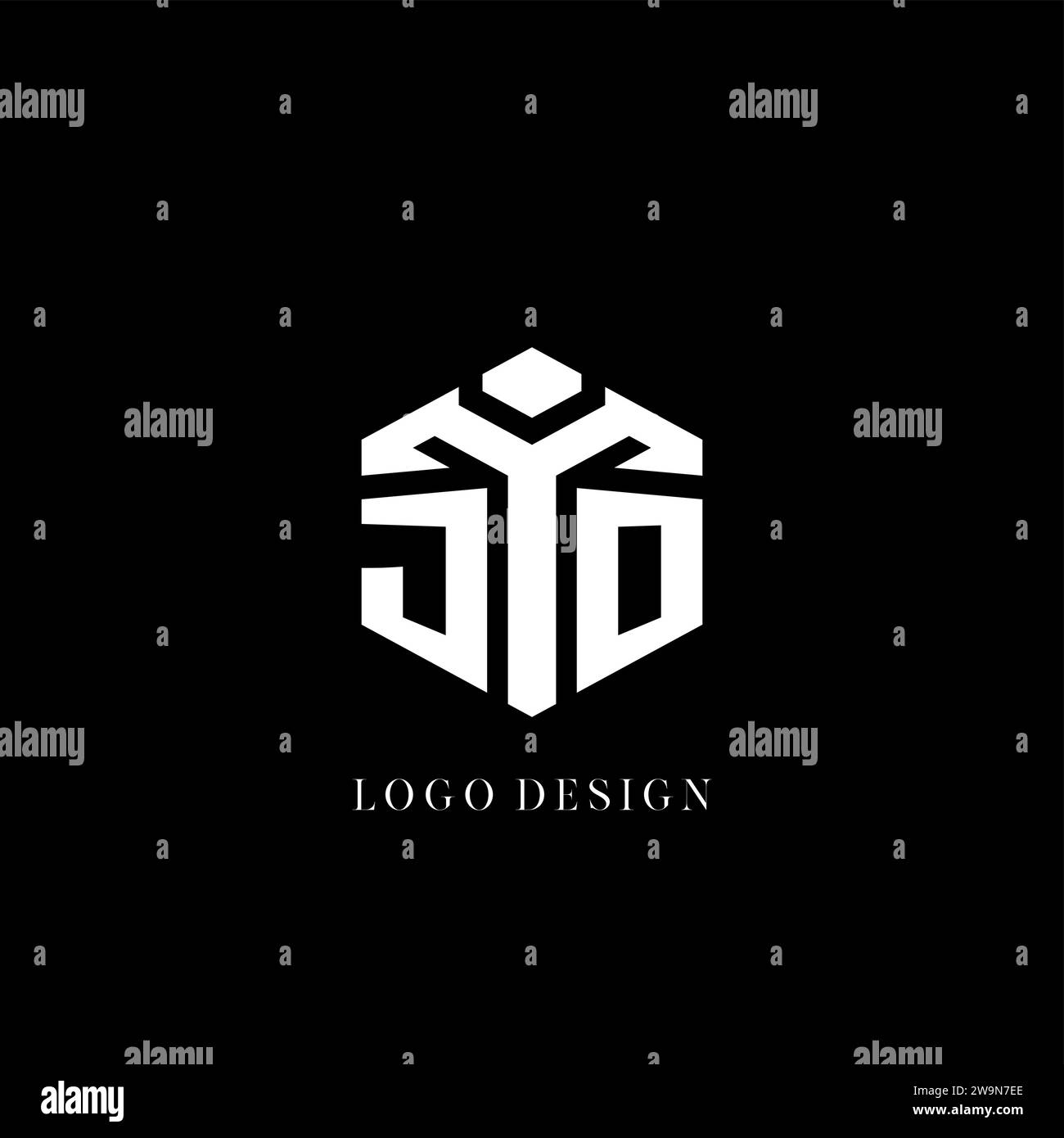 Initial JO logo hexagon shape geometric style vector graphic Stock Vector Image & Art - Alamy