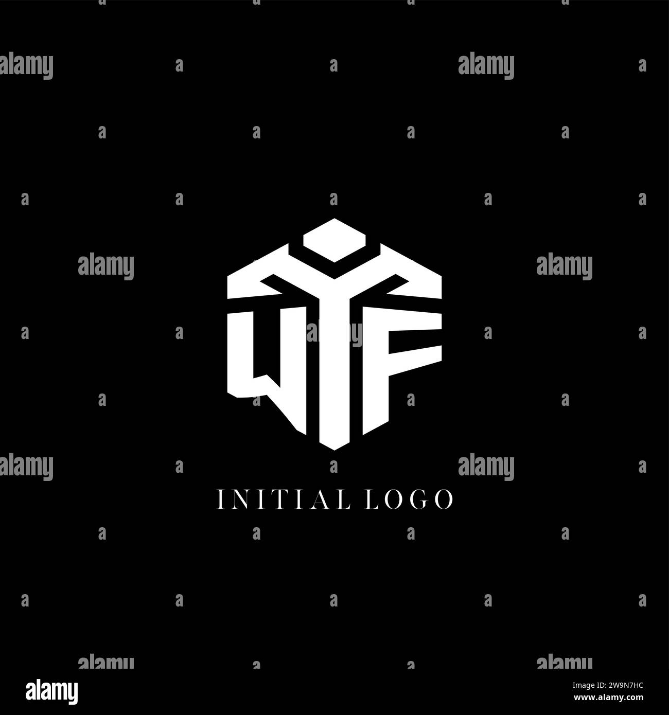 Initial wf logo Black and White Stock Photos & Images - Alamy