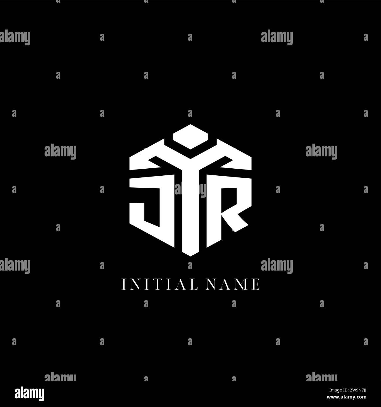 Initial jr logo vector vectors Black and White Stock Photos & Images ...