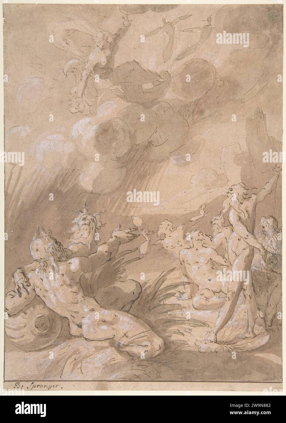 Juno Appearing to Sea Gods 1954 by Cornelis Cornelisz van Haarlem Stock Photo - Alamy