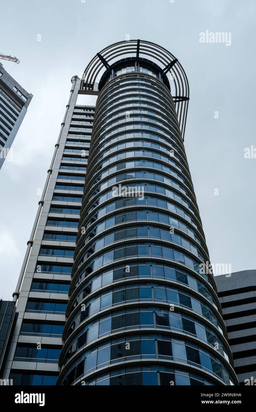 Unique Blue Rounded Architectural Building Stock Photo - Alamy