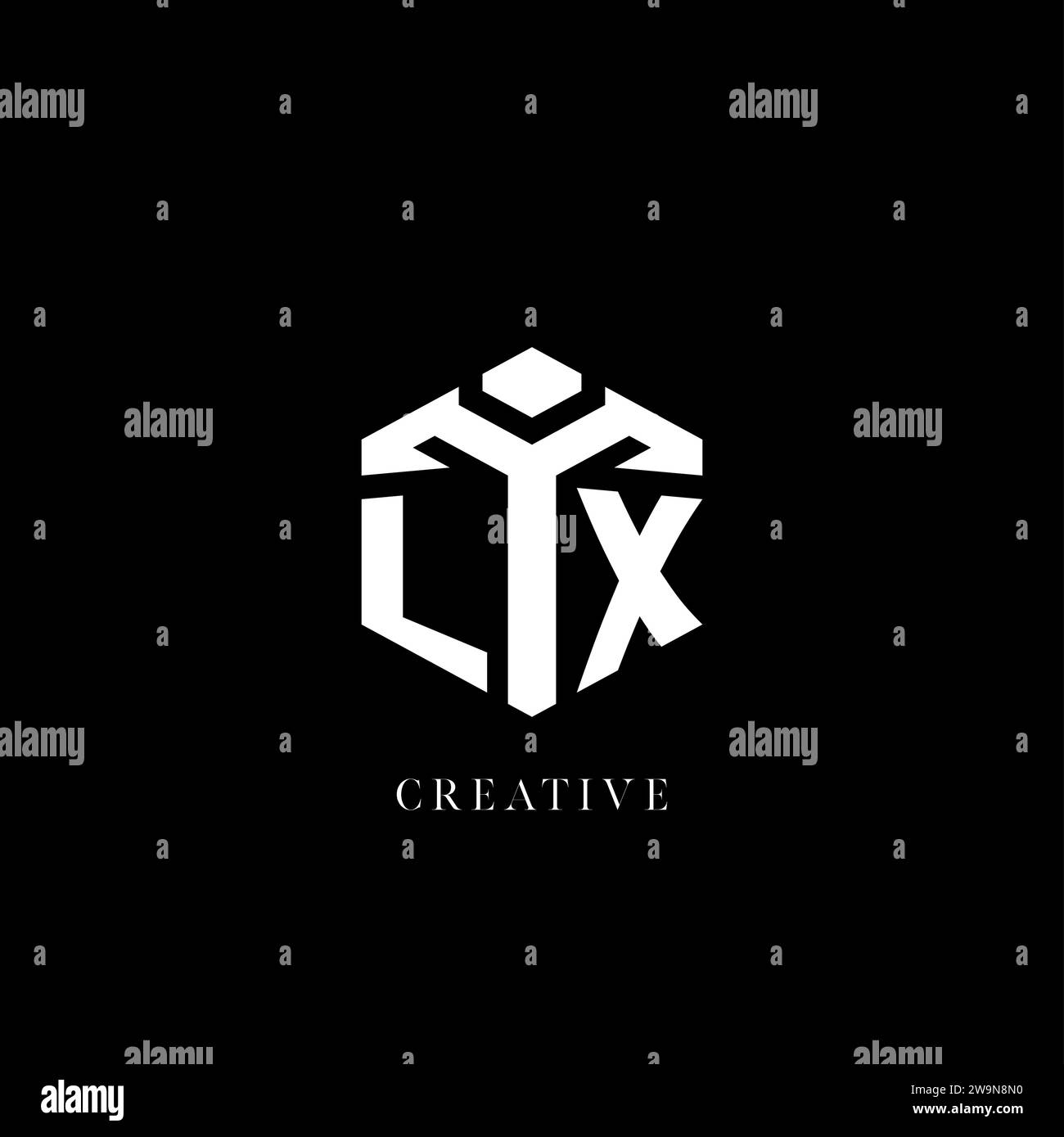 Initial LX logo hexagon shape geometric style vector graphic Stock Vector Image & Art - Alamy