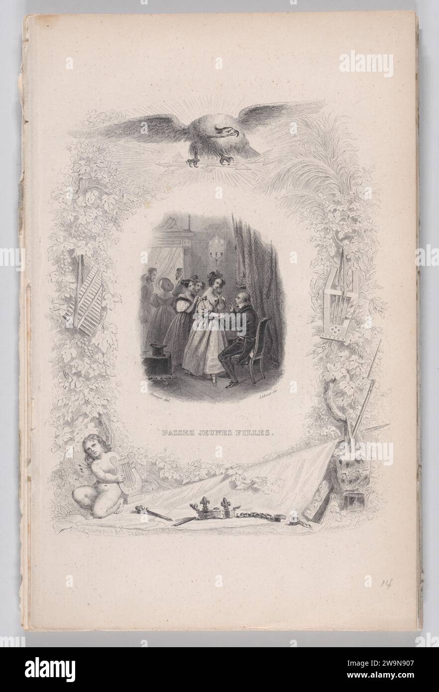 Passing Young Girls, from "The Songs of Beranger" 1959 by Melchior ...