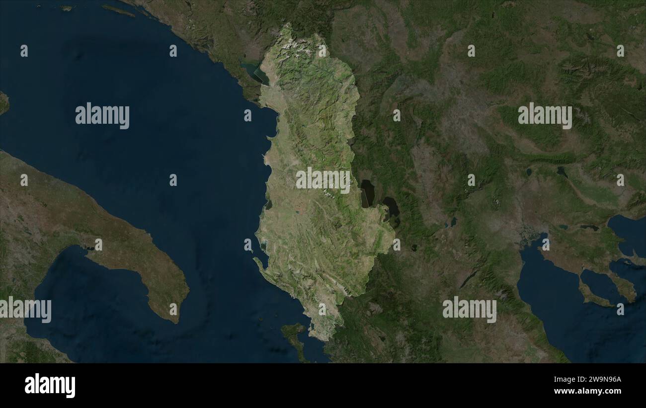 Albania map zoom border satellite hi-res stock photography and images - Alamy