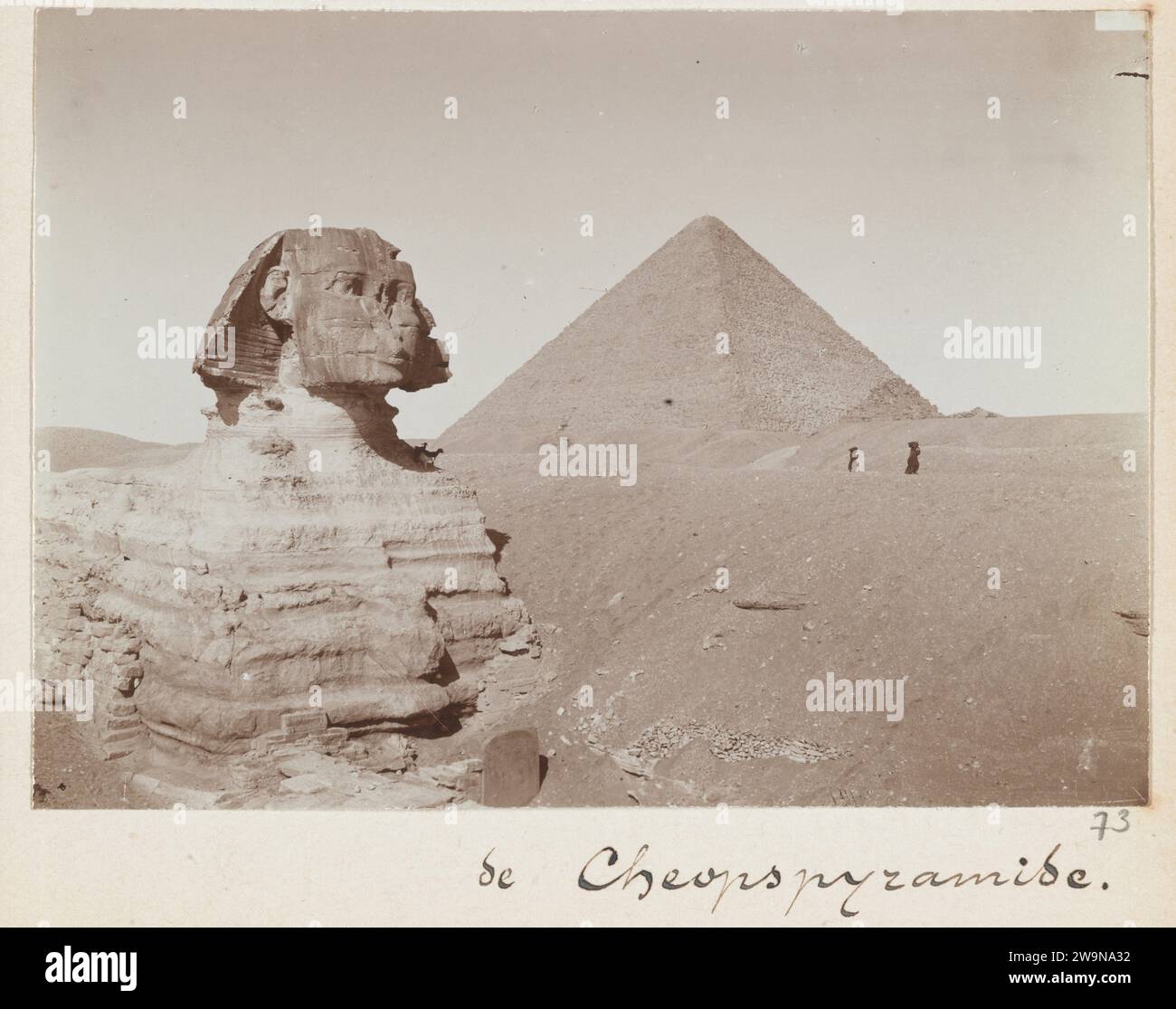 View of the Sphinx and the Pyramids of Gizh, 1898 photograph Giza ...