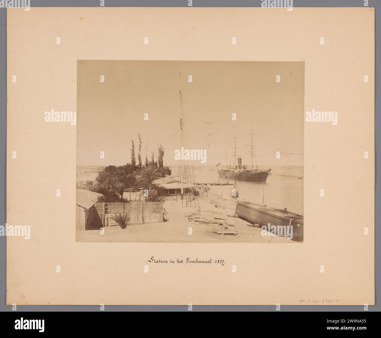 Station in the Suez Canal ('Station De Kantaru'), Egypt, 1887 ...