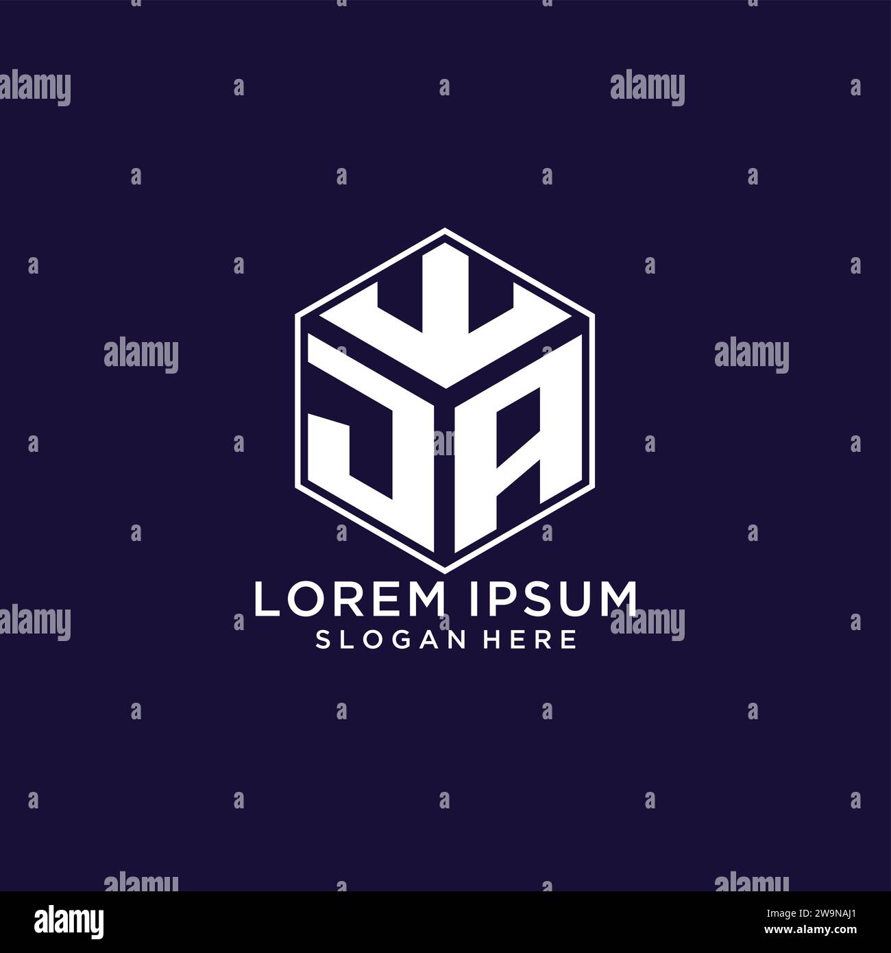 Ja initials logo hi-res stock photography and images - Alamy