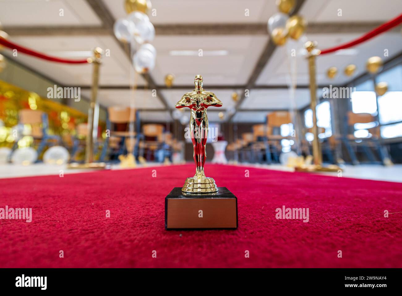 German Abitur Graduation party room decoration with Balloons and Award ...