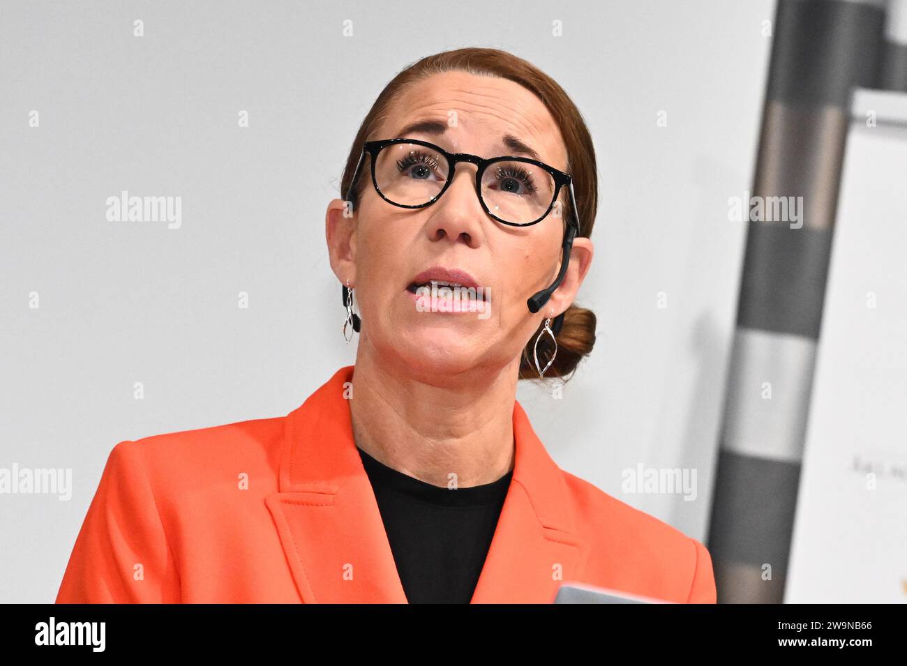 Stockholm, Sweden. 28th Dec, 2023. Prosecutor Linda Schön at a press ...