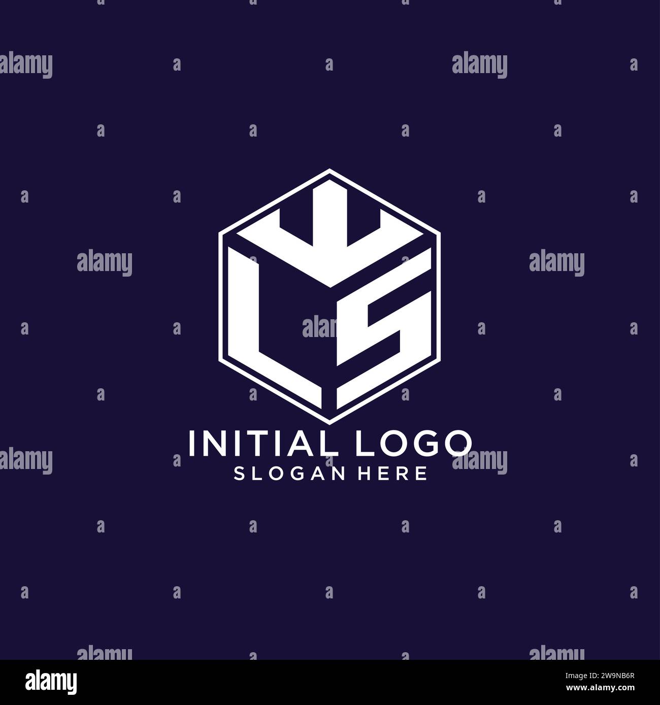 Initials LS logo hexagon shape, creative geometric logo design concept vector graphic Stock ...