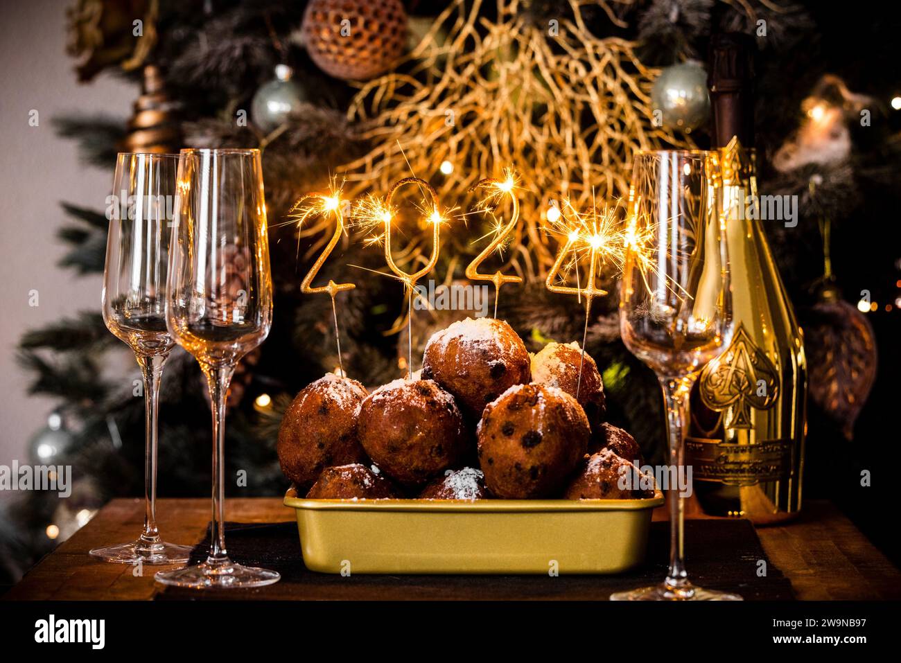 ILLUSTRATIVE - Sparklers are lit during the celebration of New Year's ...