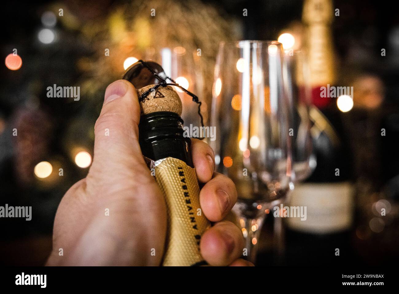 ILLUSTRATIVE - Uncorking champagne during the celebration of New Year's ...
