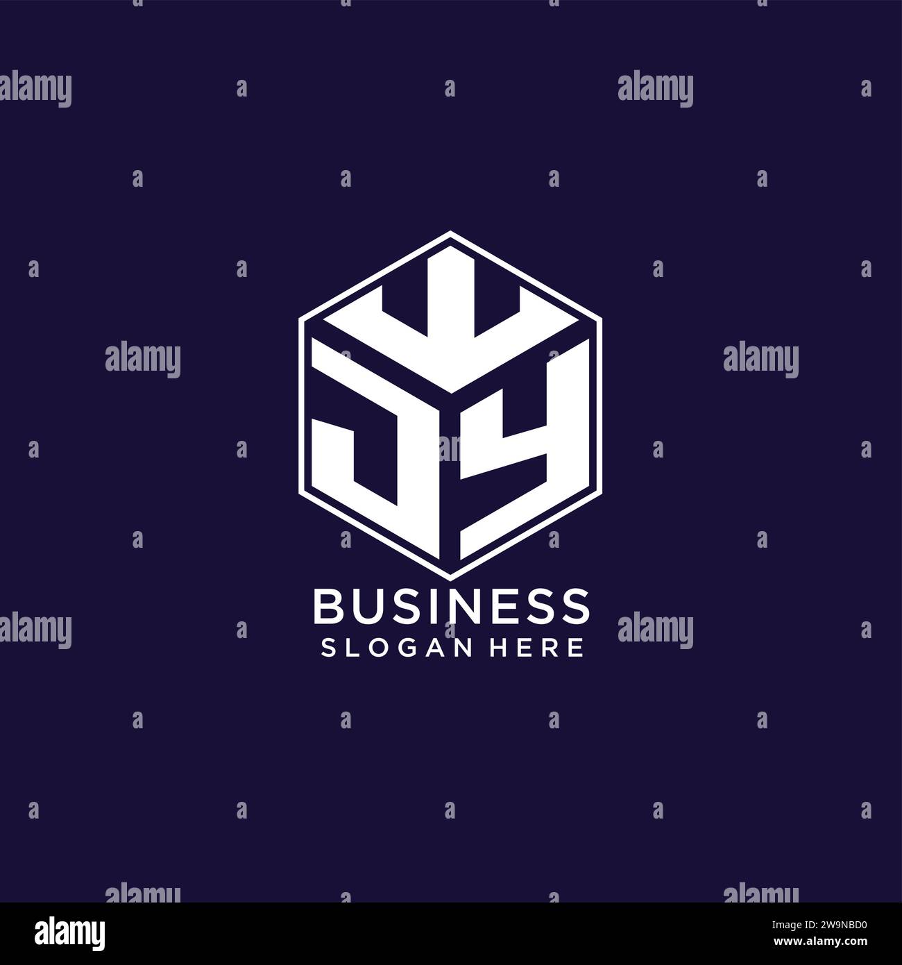 Initials JY logo hexagon shape, creative geometric logo design concept ...