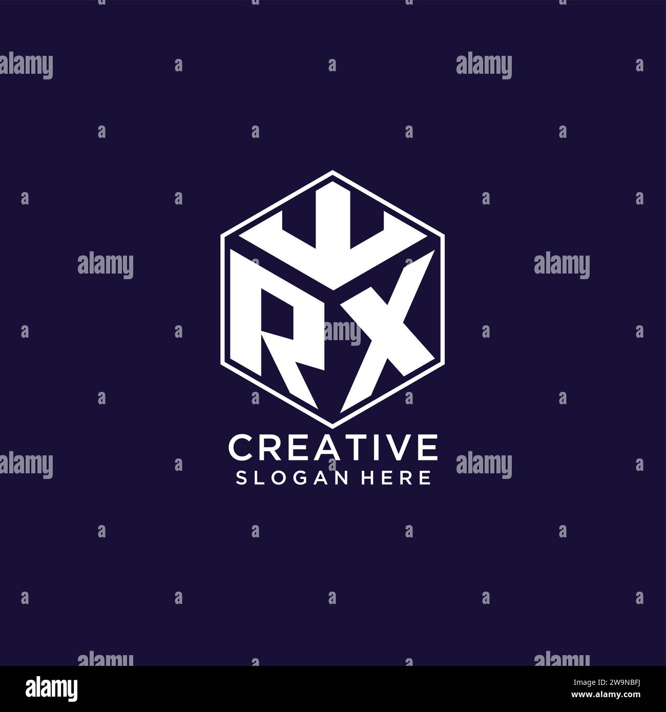 Rx initials logo hi-res stock photography and images - Alamy
