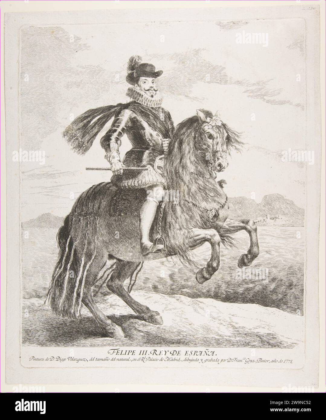 Philip III, King of Spain on horseback, after Velazquez 1961 by ...