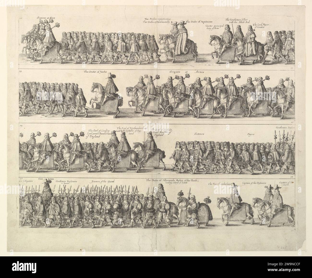 Coronation Procession of Charles II Through (from John Ogilby's "The ...