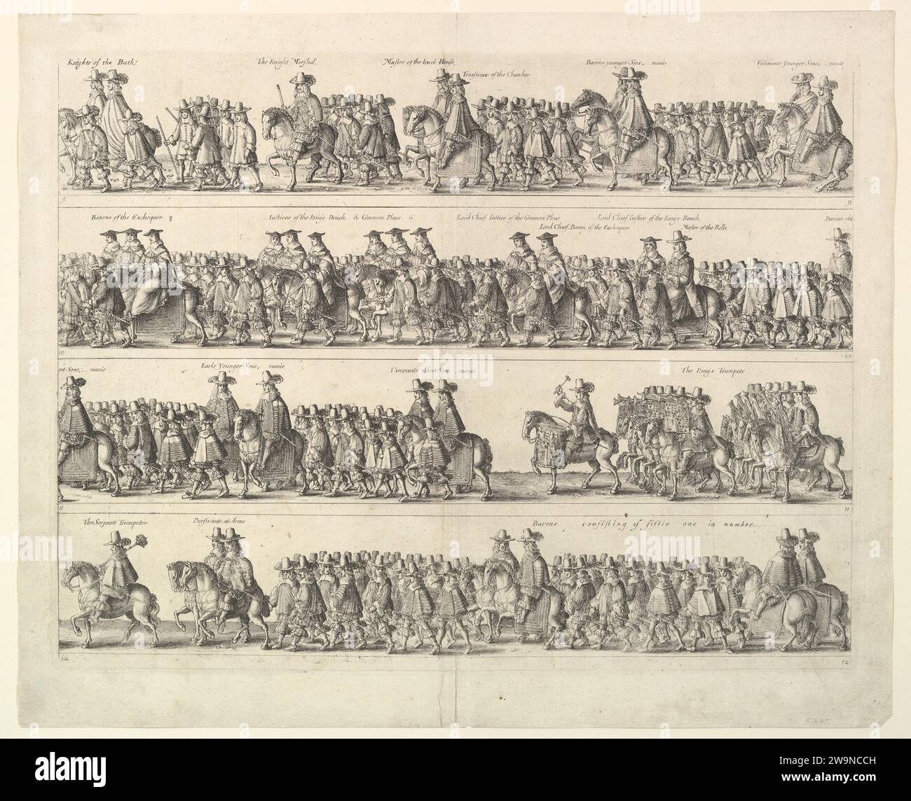 Coronation Procession of Charles II Through London (from John Ogilby's ...